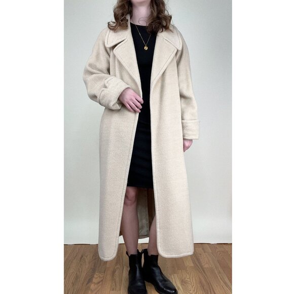Vintage | Jackets & Coats | Vintage Baby Lama Wool Oversized Peacoat ...